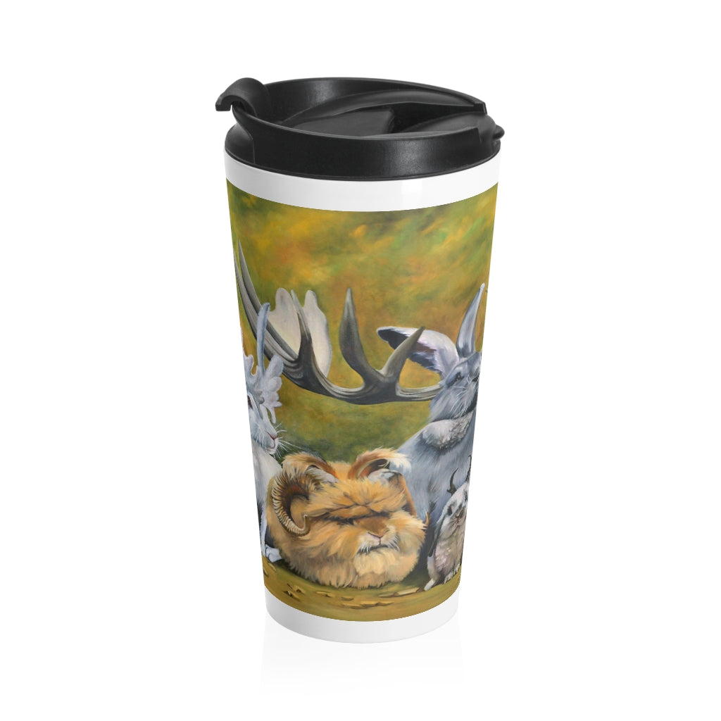 "Jackalopes of the World" Stainless Steel Travel Mug – Artifact Fine Art