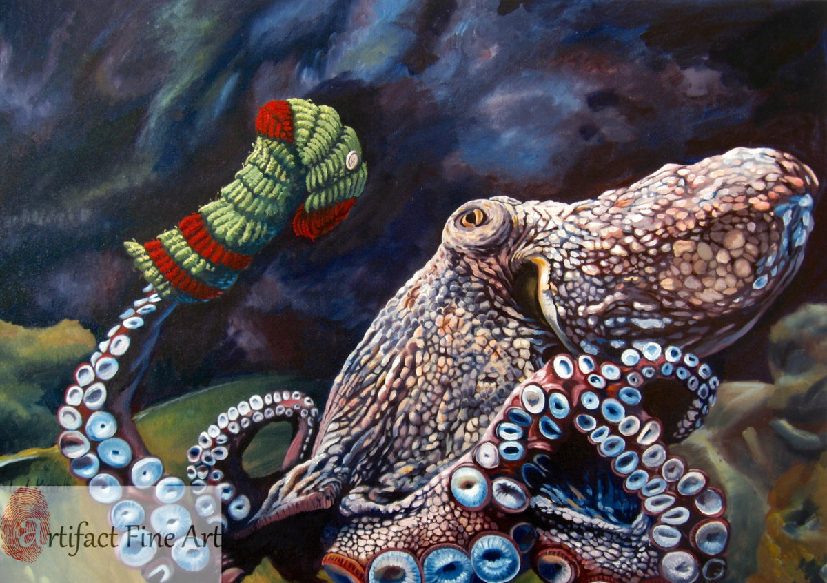 "Socktopus" Small Archival Print – Artifact Fine Art